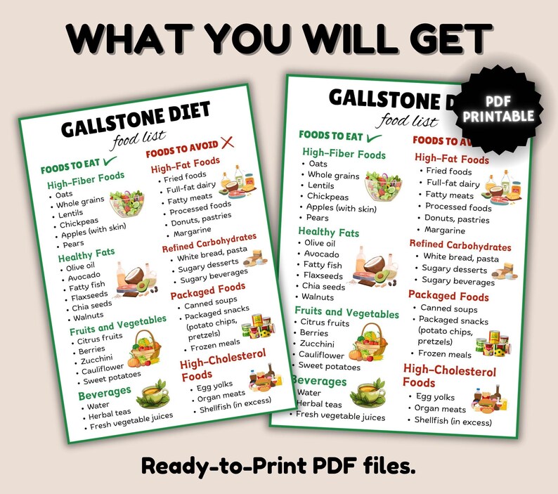 Gallstone Food List, Cholelithiasis Diet for Gallbladder Health, Low ...