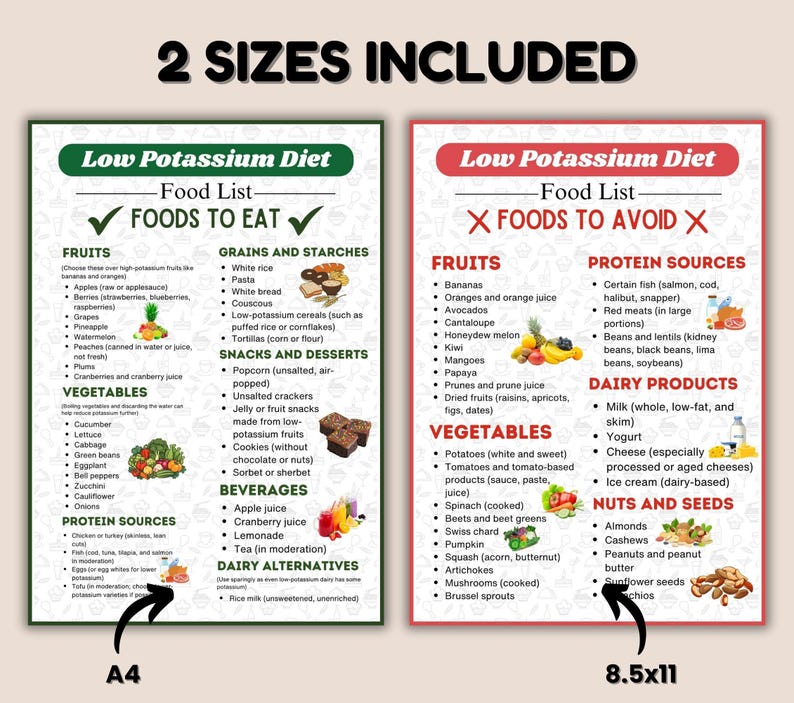 Low Potassium Diet Food List Printable, Stage 4 Kidney Disease Renal ...