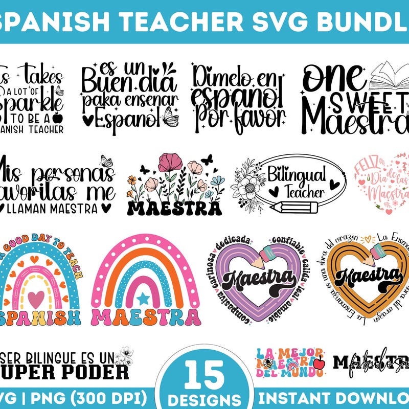 Spanish Teacher Svg - Etsy