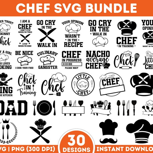 Chef Svg - Etsy