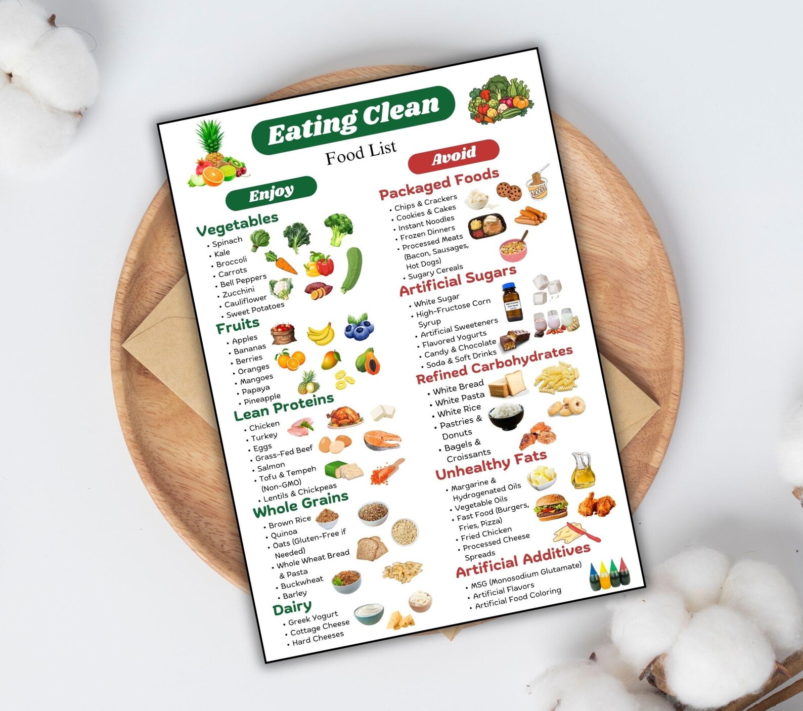 Clean Eating Food List, Eating Clean Foods List, Clean Eating for ...