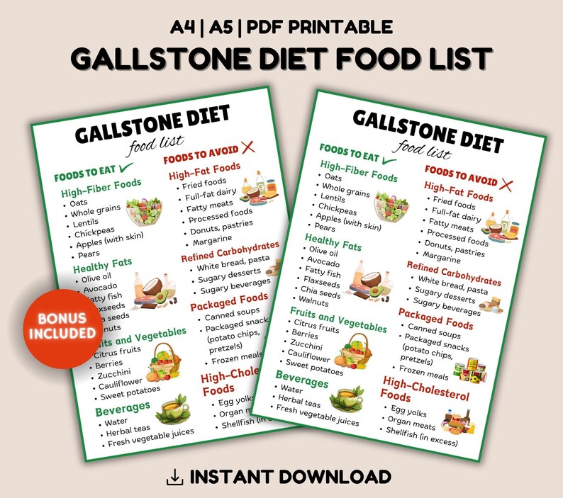 Gallstone Food List, Cholelithiasis Diet for Gallbladder Health, Low ...