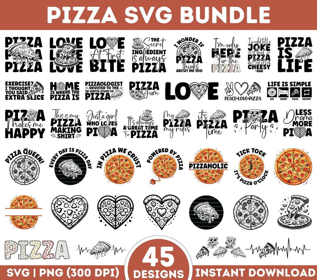 Pizza SVG PNG Bundle Pizza Sayings Svg Pizza Svg Pizza Clipart Png ...