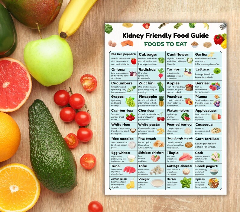 Kidney Friendly Food Guide, Nutrition Food Guide, Low Potassium Meal ...