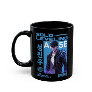 Solo Leveling Sung Jinwoo Mug (11oz, 15oz) Solo Leveling Fans, Anime ...