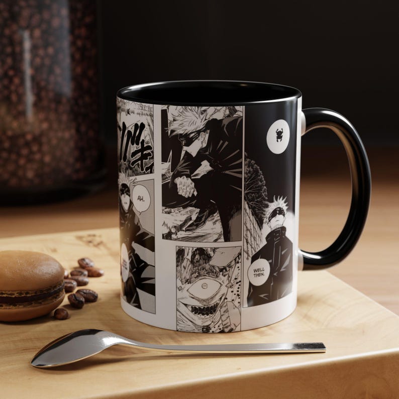 Jujutsu Kaisen Coffee Mug: Gojo Satoru Manga Panel Design - Etsy