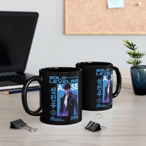 Solo Leveling Sung Jinwoo Mug (11oz, 15oz) Solo Leveling Fans, Anime ...