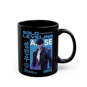 Solo Leveling Sung Jinwoo Mug (11oz, 15oz) Solo Leveling Fans, Anime ...