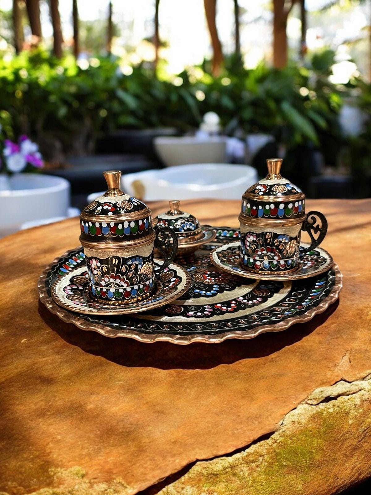 Handmade Turkish Coffee Cup Set, Traditional Ottoman Design, Authentic ...