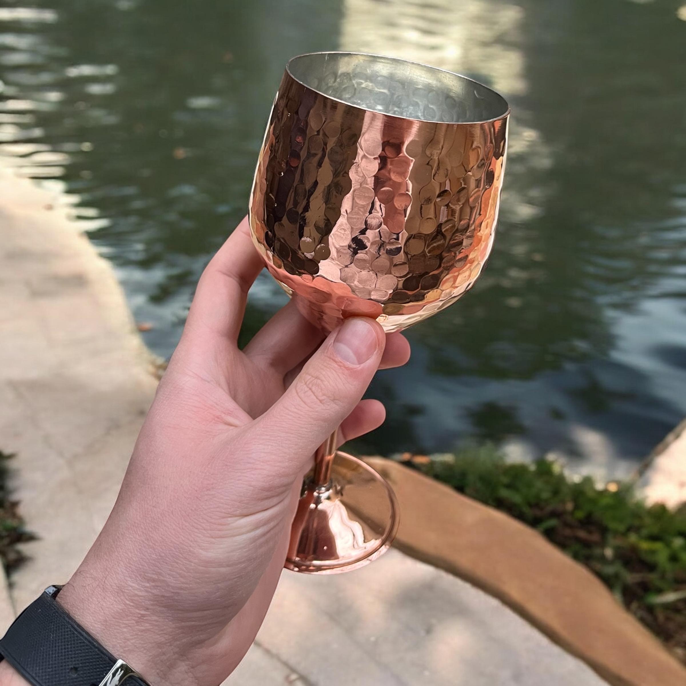 Custom Copper Wine Glass, Copper Wine Tumbler, Handmade Copper Goblet ...