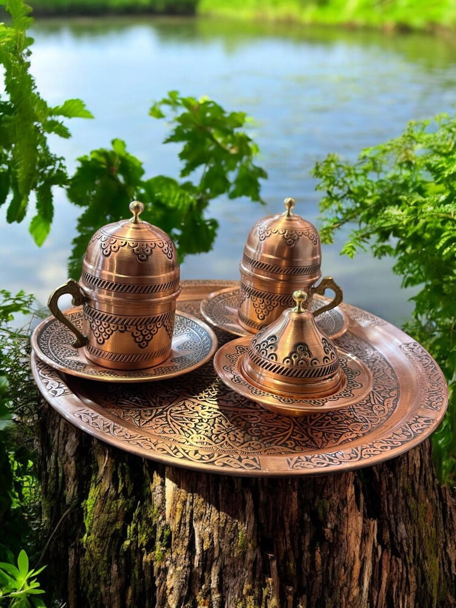 Handmade Turkish Coffee Cup Set, Traditional Ottoman Design, Authentic ...