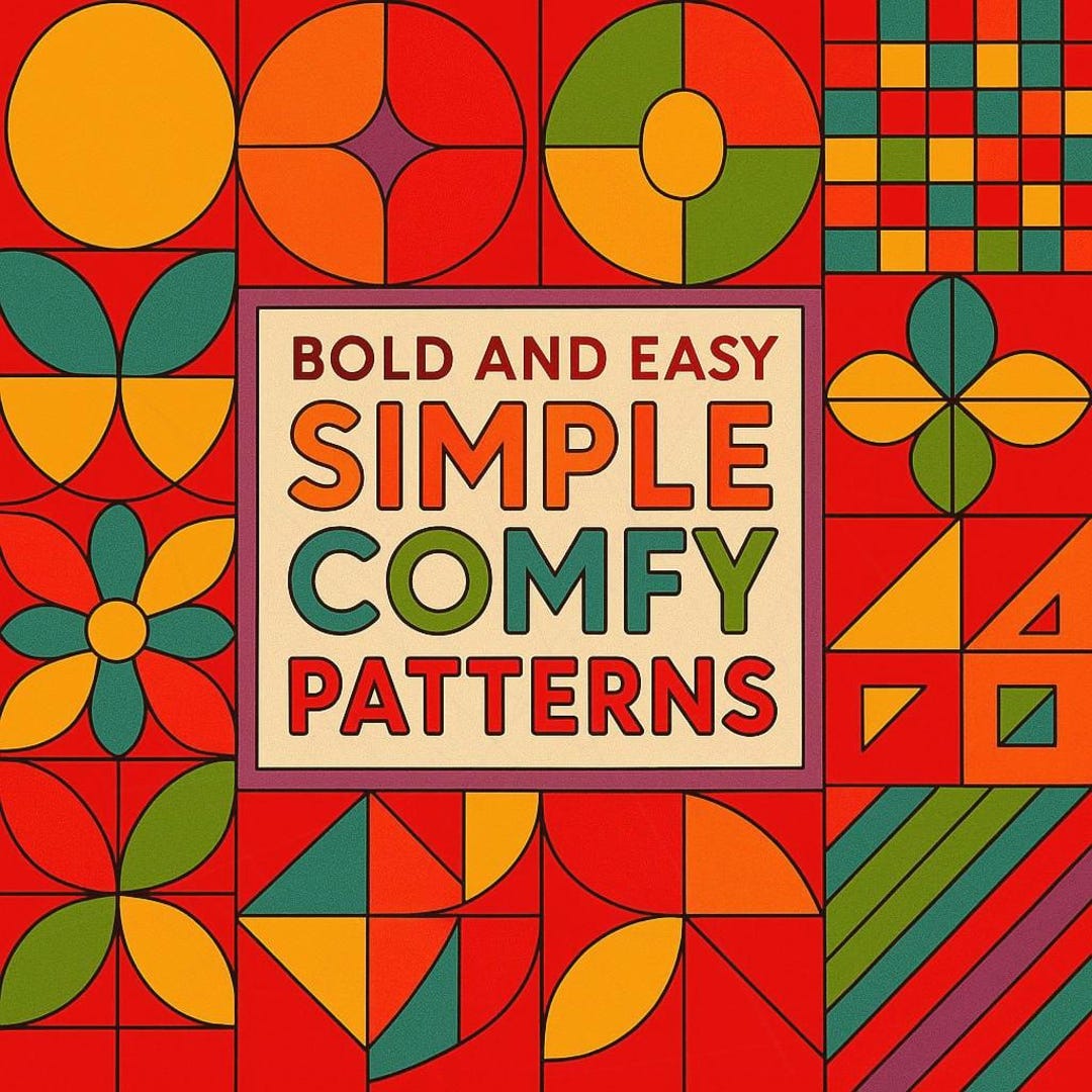 Simple Comfy Patterns Bold & Easy Coloring Book – 80 Relaxing Pages ...