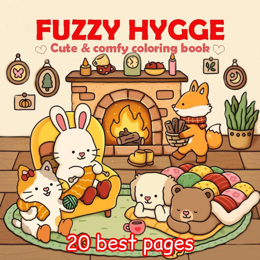 Cozy Days Coloring Pages: Super Cute Teddy Characters in Cozy Relaxing ...
