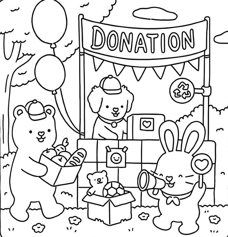 Cozy Days Coloring Pages: Super Cute Teddy Characters in Cozy Relaxing ...