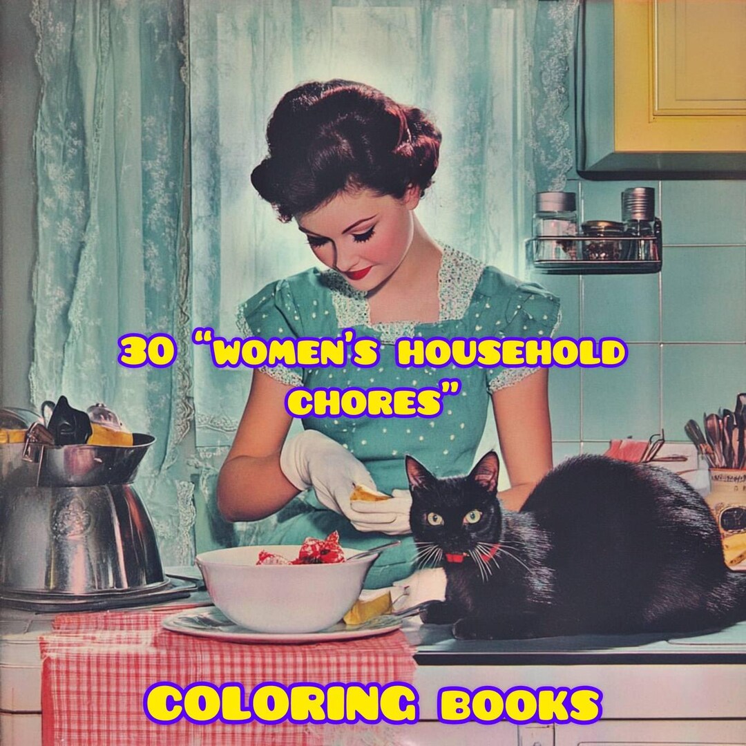 30 Coloring Pages "household Women's Chores". Coloring Pages for Adults ...
