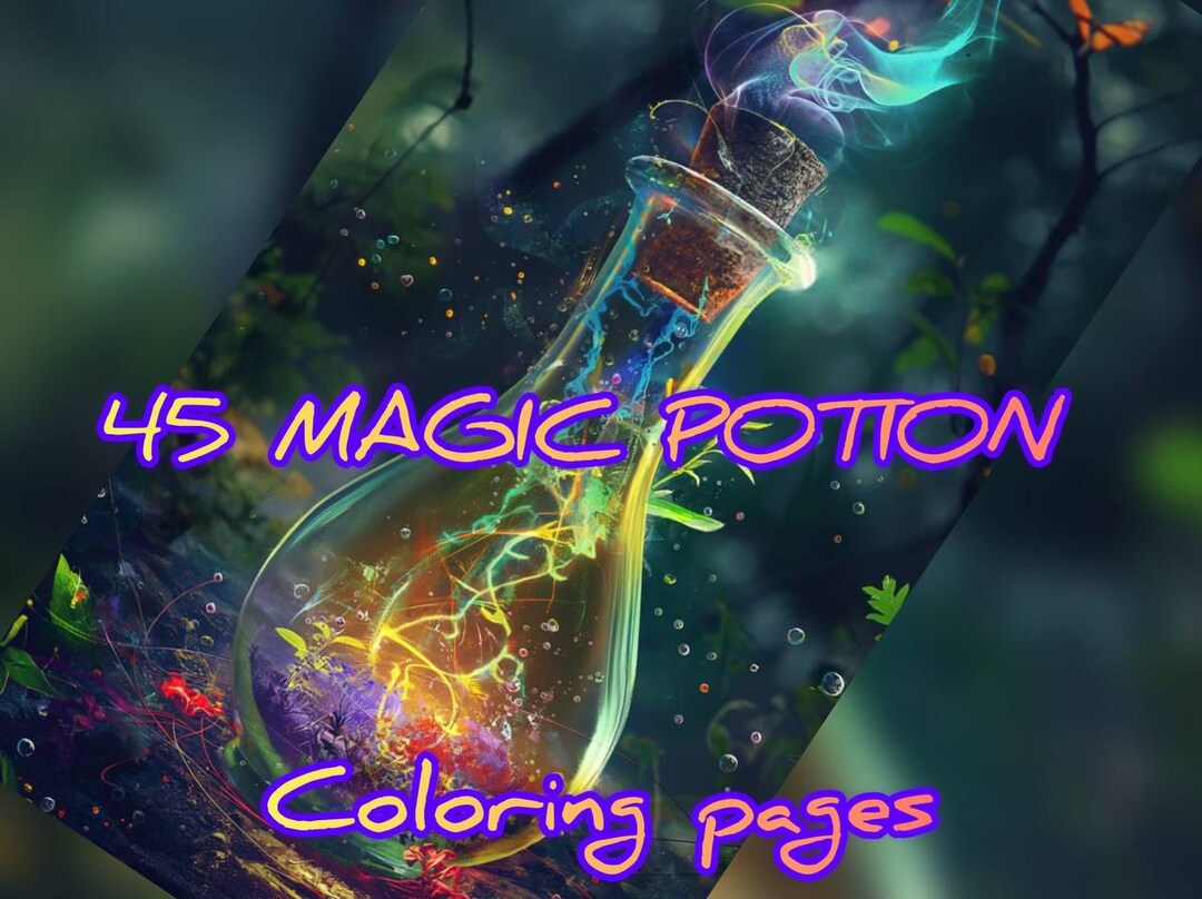 45 Magic Potion Coloring Pages - Coloring Book for Adults and Kids ...