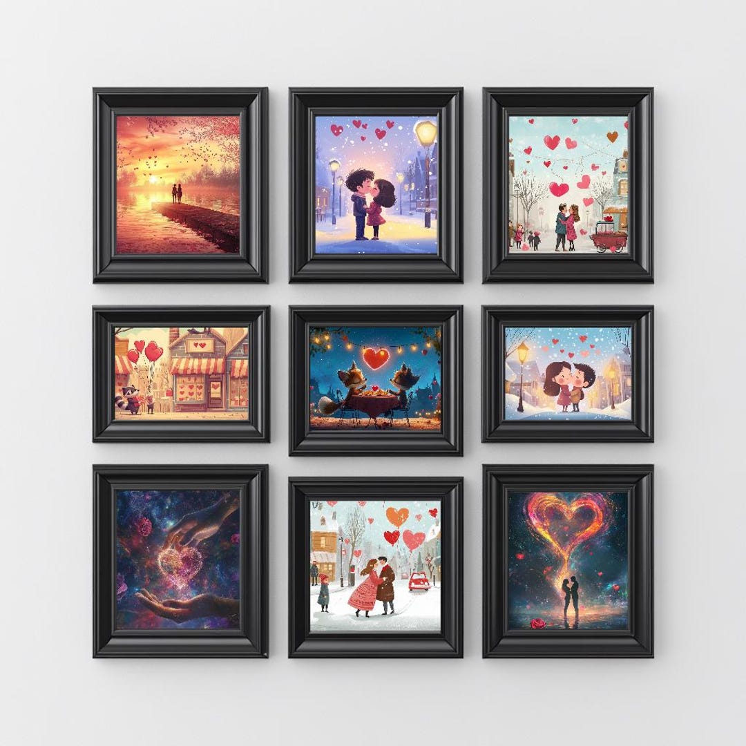 Set of 13 Valentine's Day Printouts, Valentine's Day Decor, Retro ...