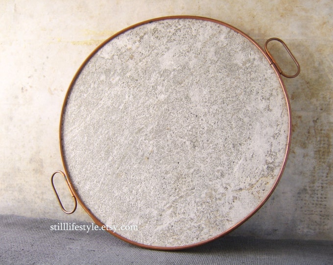 Vintage Cooking Stone, Baking Stone, Soapstone Griddle, Aged Copper ...