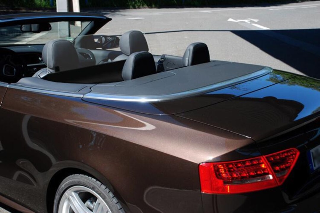ACRYLIC WIND DEFLECTOR With Flexible Additional Tarpaulin for Audi A5 ...