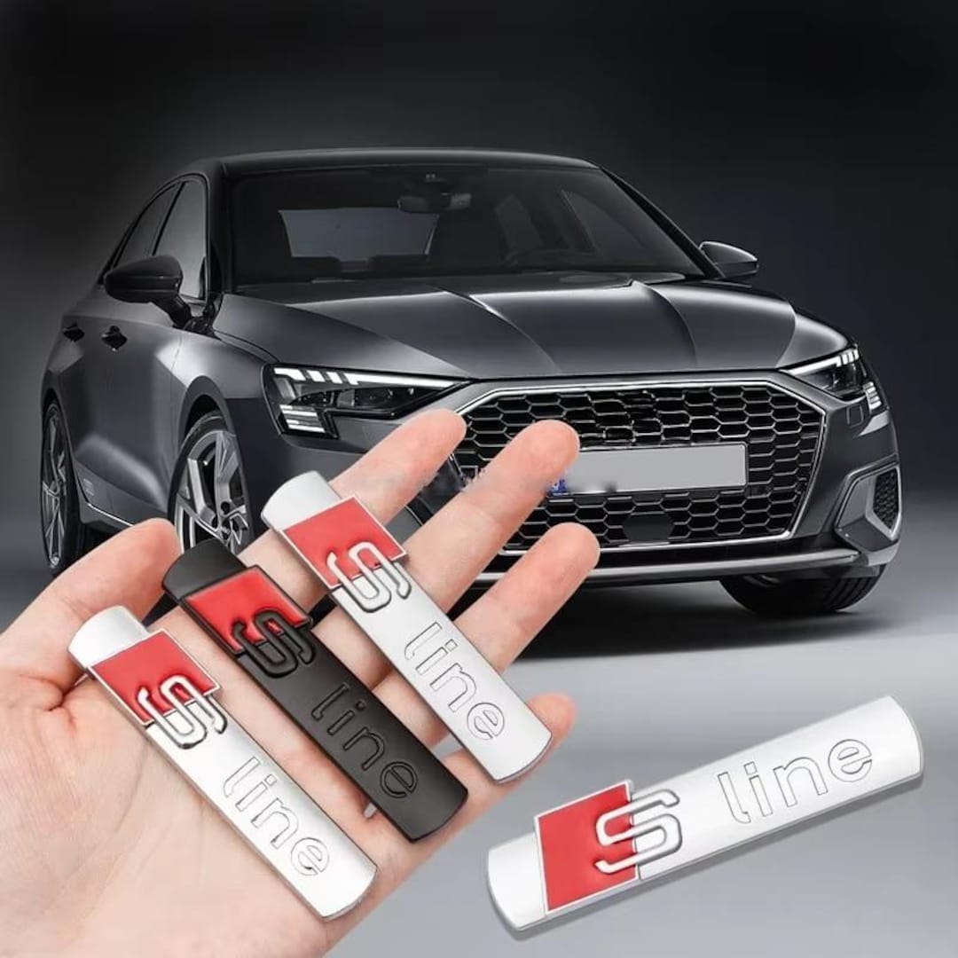 Audi S Line Badge Gloss/chrome Silver - 2pcs - Wing/fender - A1 Q2 A3 ...