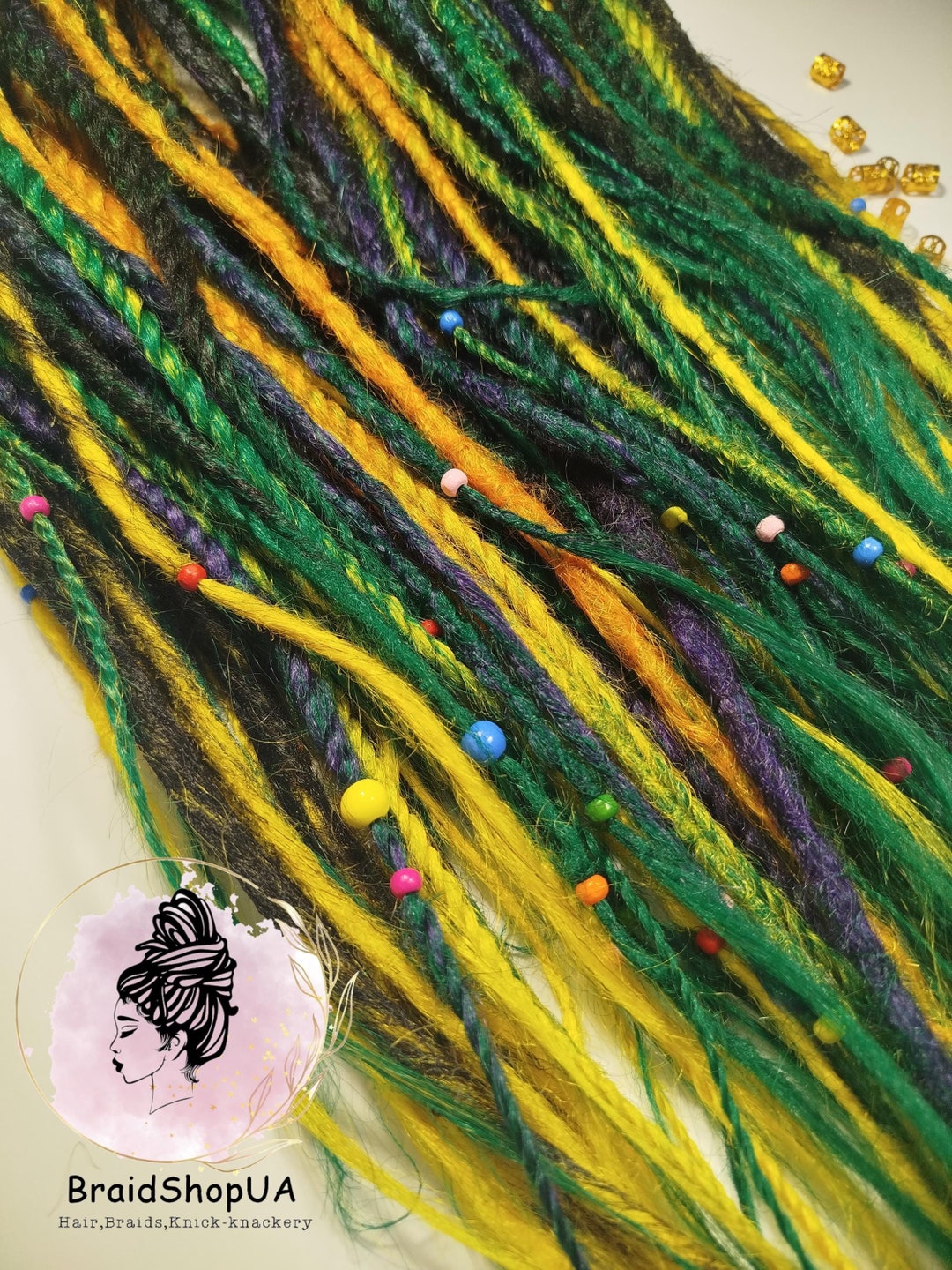 Synthetic Dreadlock Extensions, Double Ended Dread Extensions, Faux ...