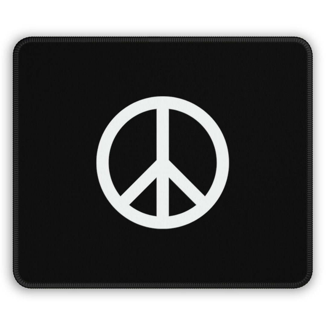 Peace Sign Mouse Pad: Simple Logo Gaming Desk Mat - Etsy