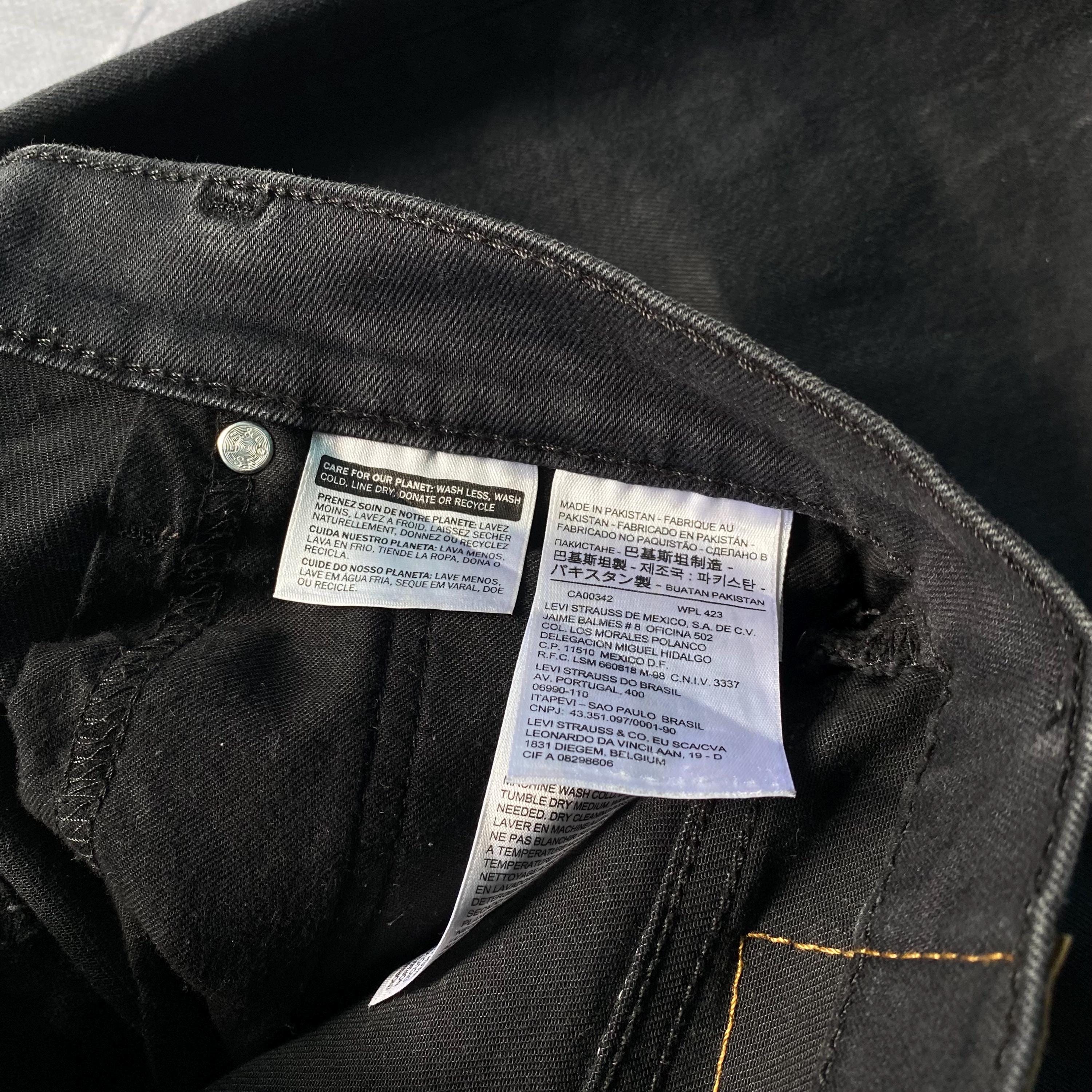 Levis 502 Gallery Dept Style Custom Black Jeans Y2K Size 32x30 - Etsy