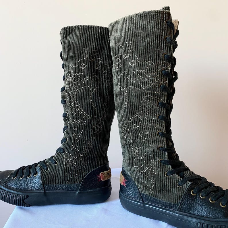 Replay Dragon Velvet 00s High Boxing Moto Biker Wrestling Converse ...