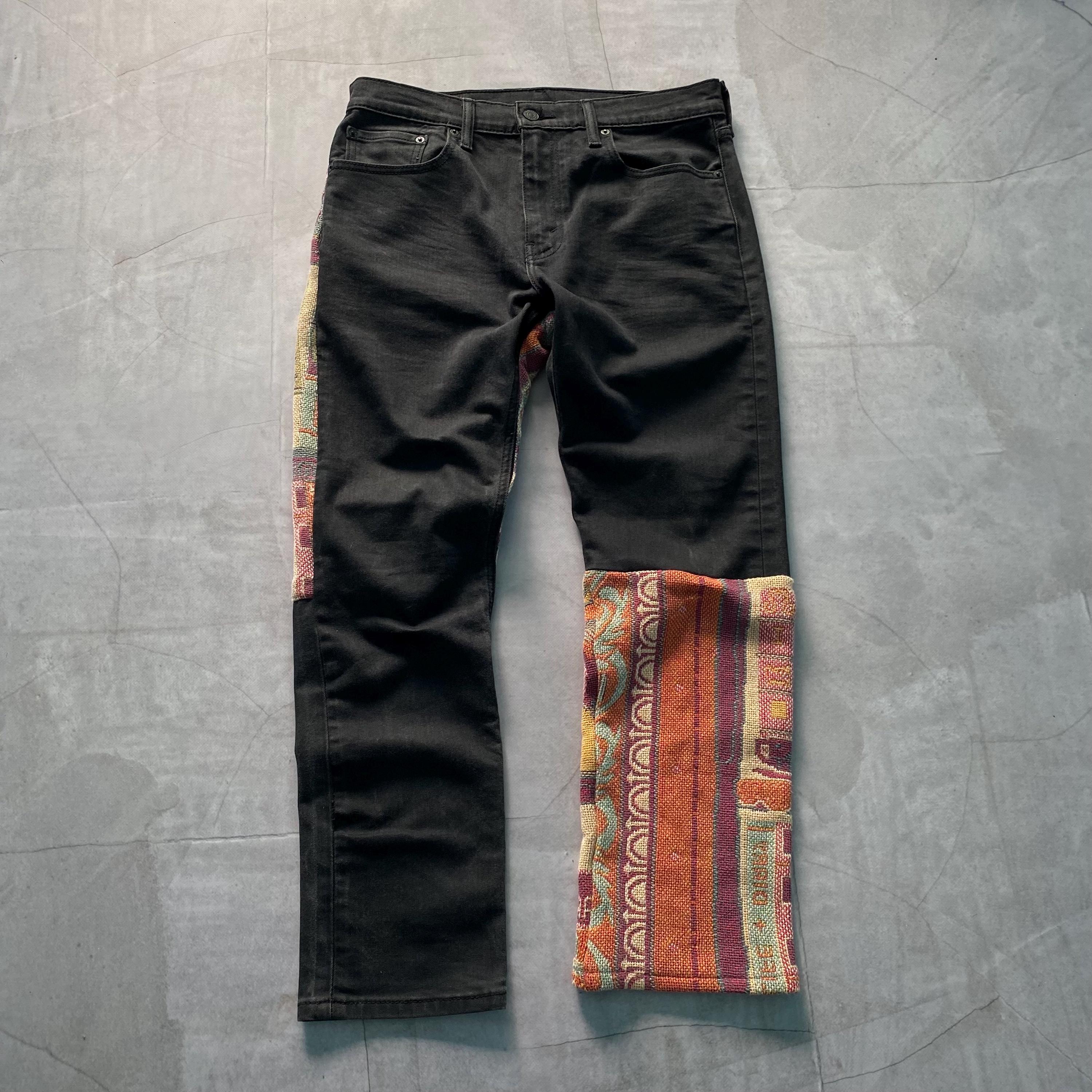 Levis 502 Gallery Dept Style Custom Black Jeans Y2K Size 32x30 - Etsy