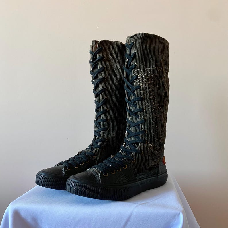 Replay Dragon Velvet 00s High Boxing Moto Biker Wrestling Converse ...