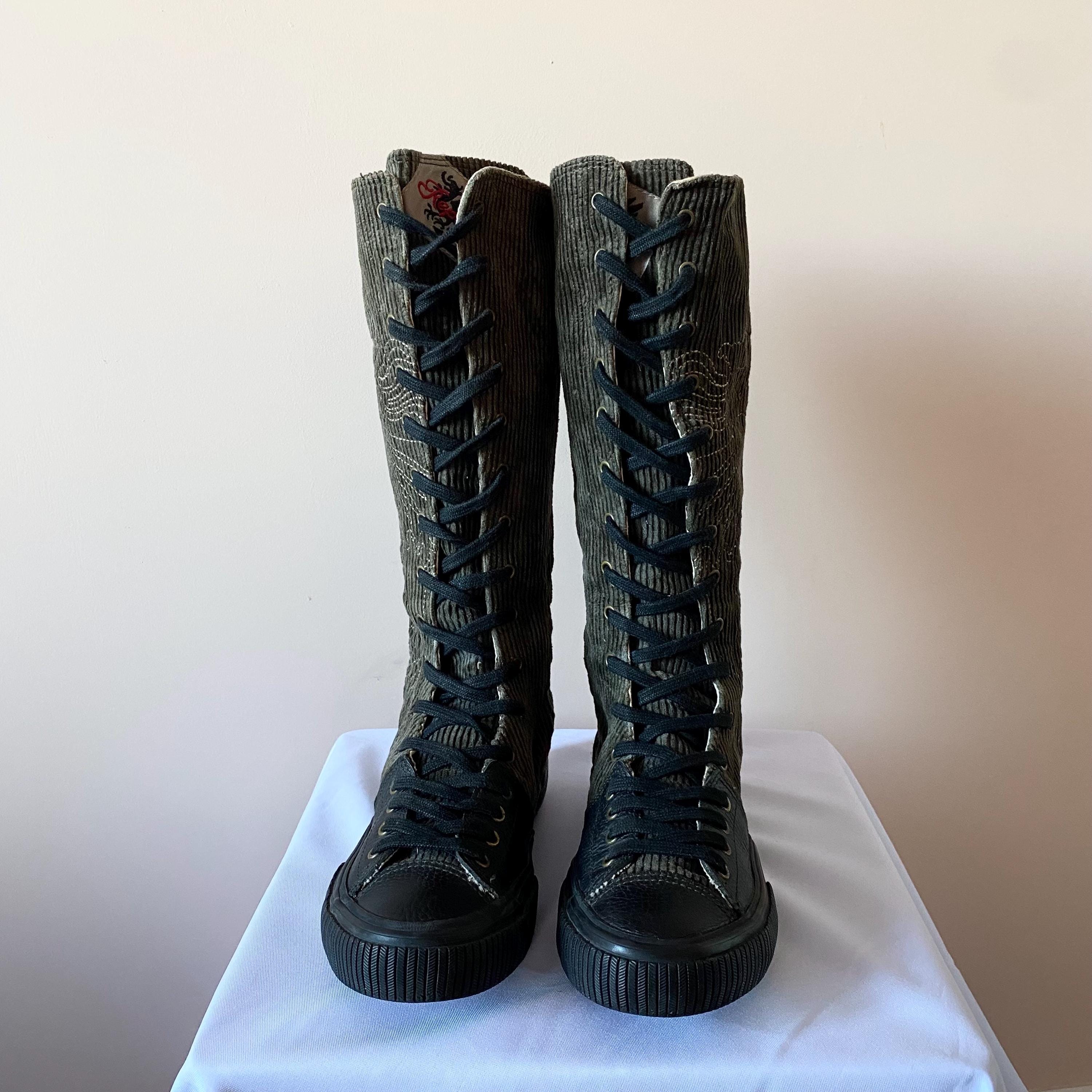 Replay Dragon Velvet 00s High Boxing Moto Biker Wrestling Converse ...