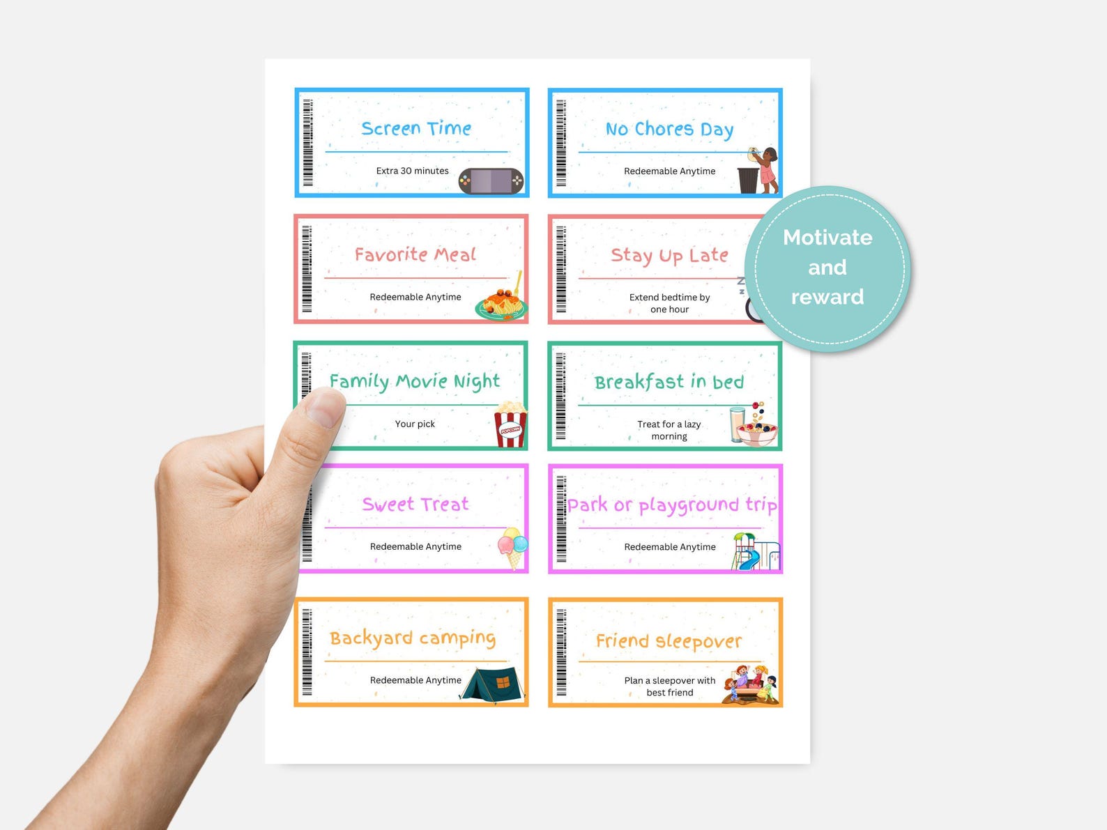 Kids Reward Coupons – Fun and Motivational Printable Coupons for Kids ...