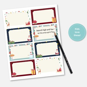Christmas Scavenger Hunt Cards - Etsy