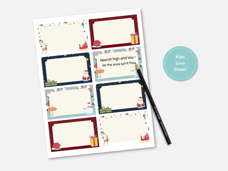 Christmas Scavenger Hunt Cards - Etsy