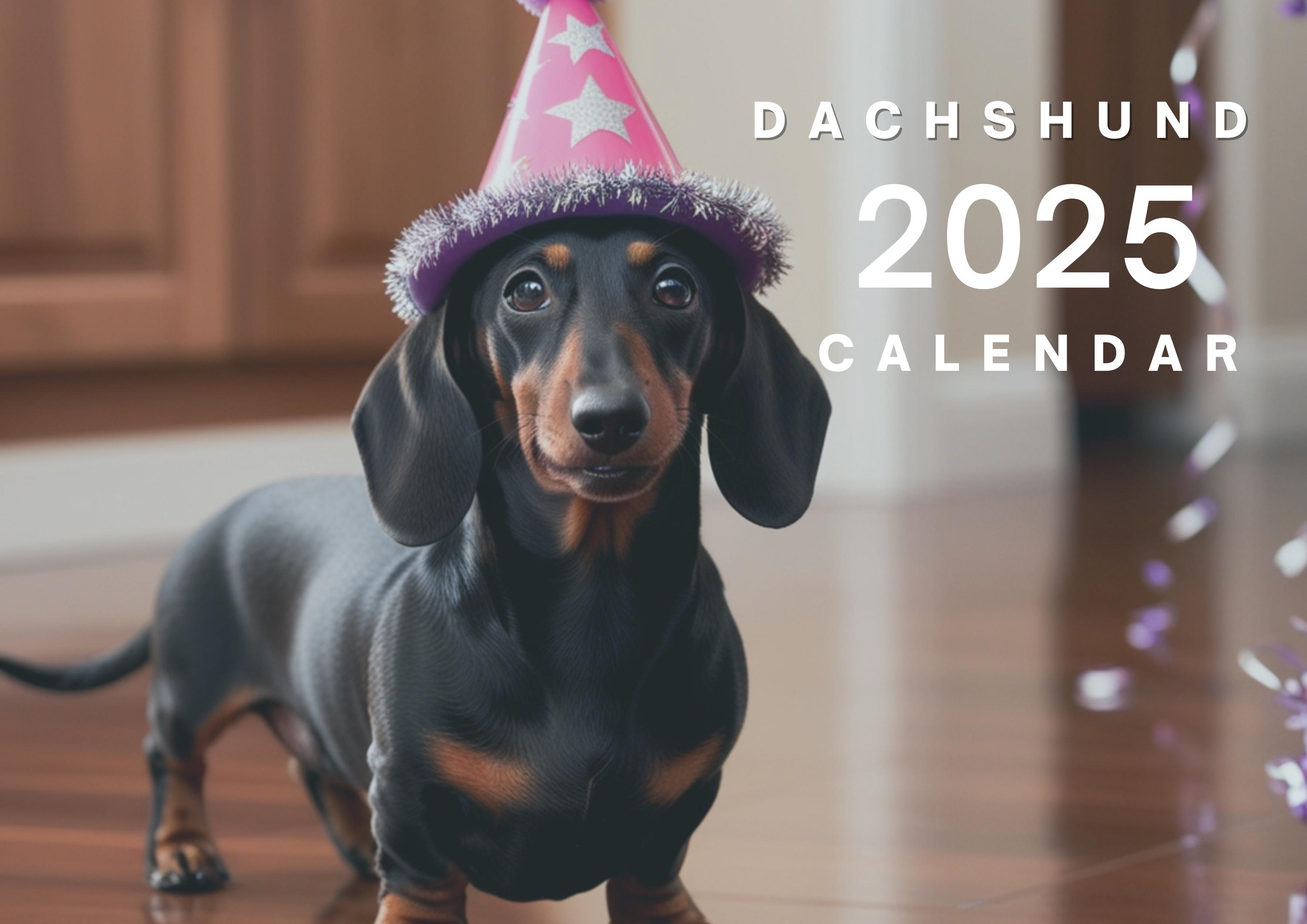 2025 Dachshund Calendar – Printable Monthly Planner With Adorable ...