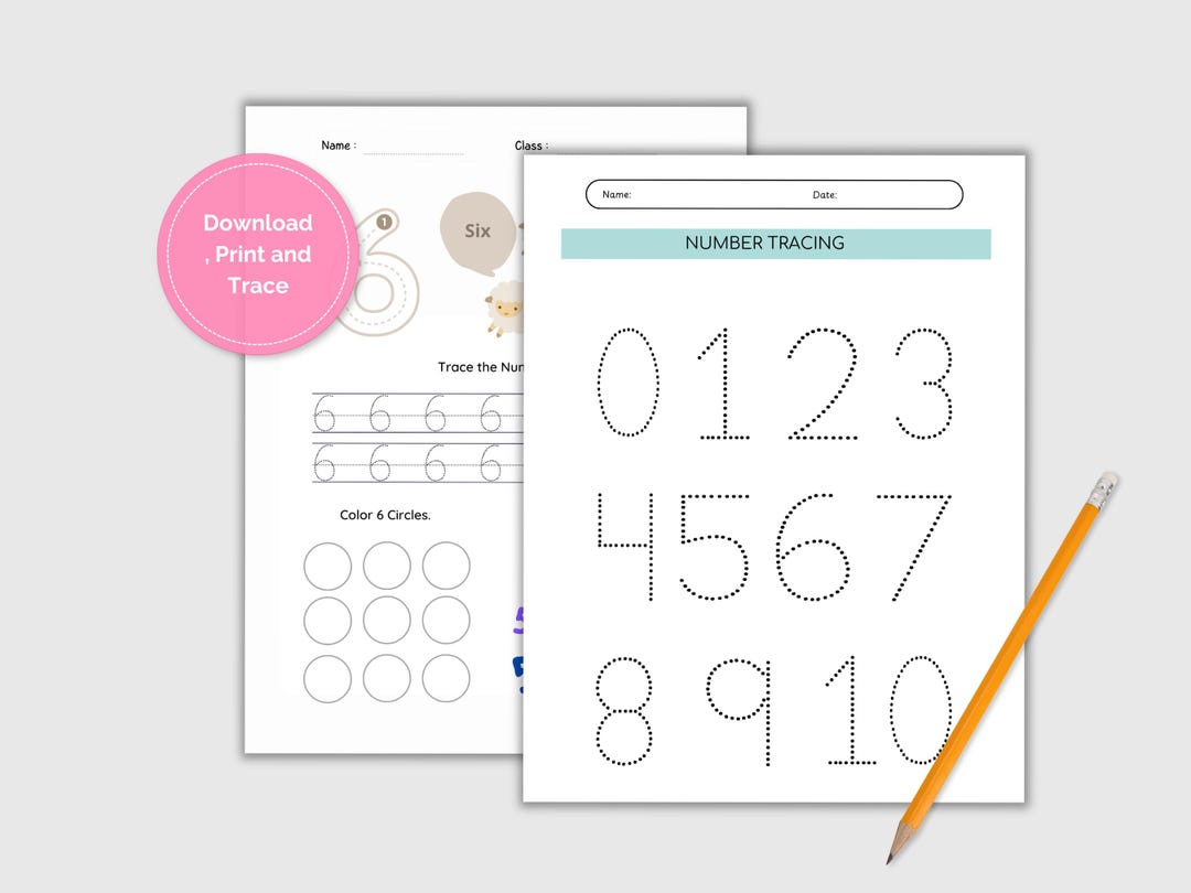 COLOR by NUMBER, TRACING Worksheets, Cute Coloring Pages, Fun ...