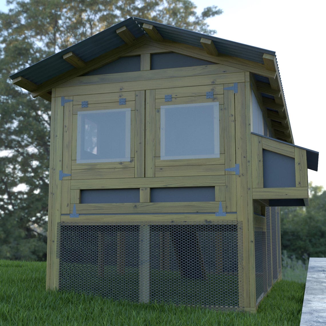 6 X 12 Chicken Coop Plans - Diy Chicken Coop With Run Plans - Built ...