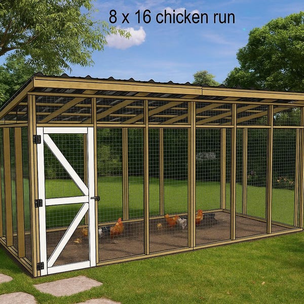 Chicken Run Plans 10x20 - Etsy