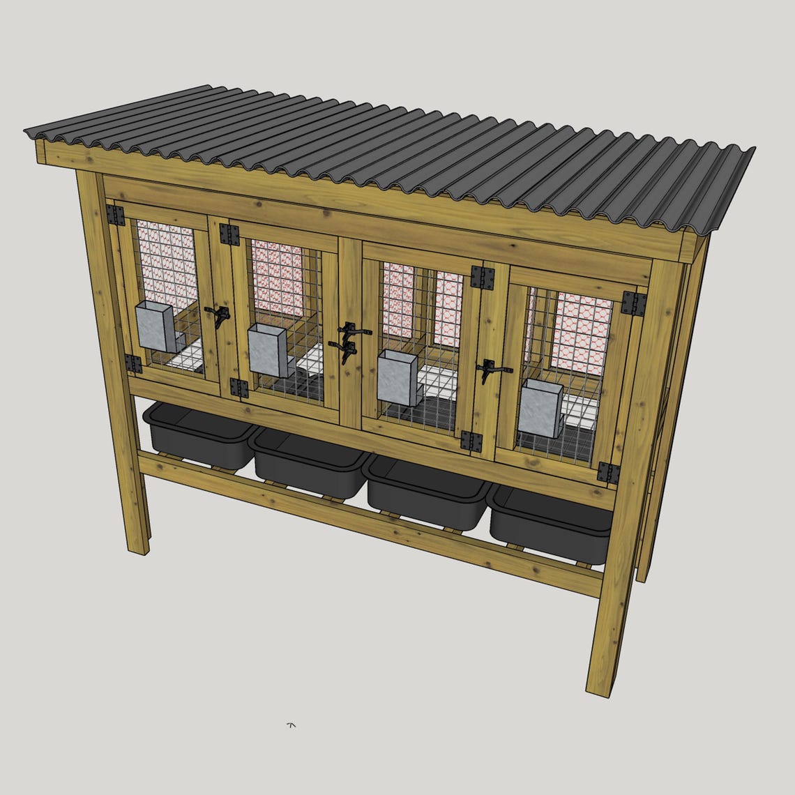 Rabbit Hutch Plans, Quail Hutch, Guinea Pig Hutch - DIY Rabbit Hutch ...