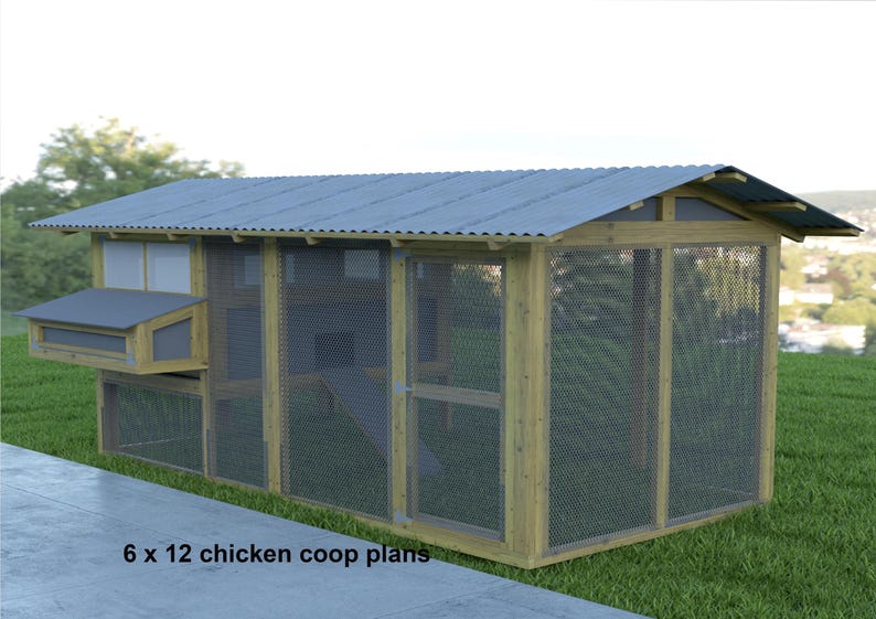 6 X 12 Chicken Coop Plans - Diy Chicken Coop With Run Plans - Built ...