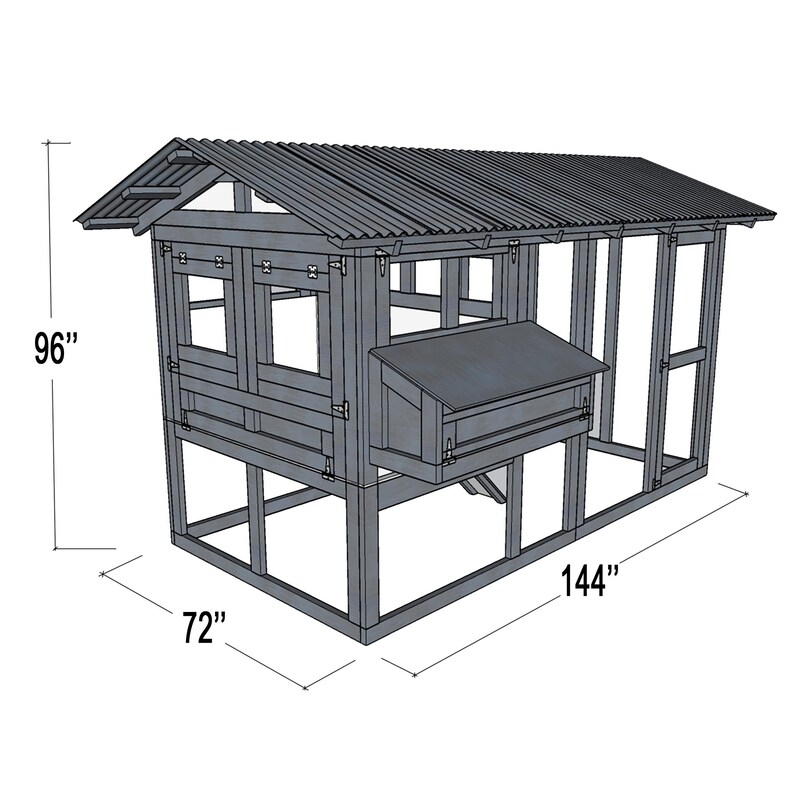 6 X 12 Chicken Coop Plans - Diy Chicken Coop With Run Plans - Built ...