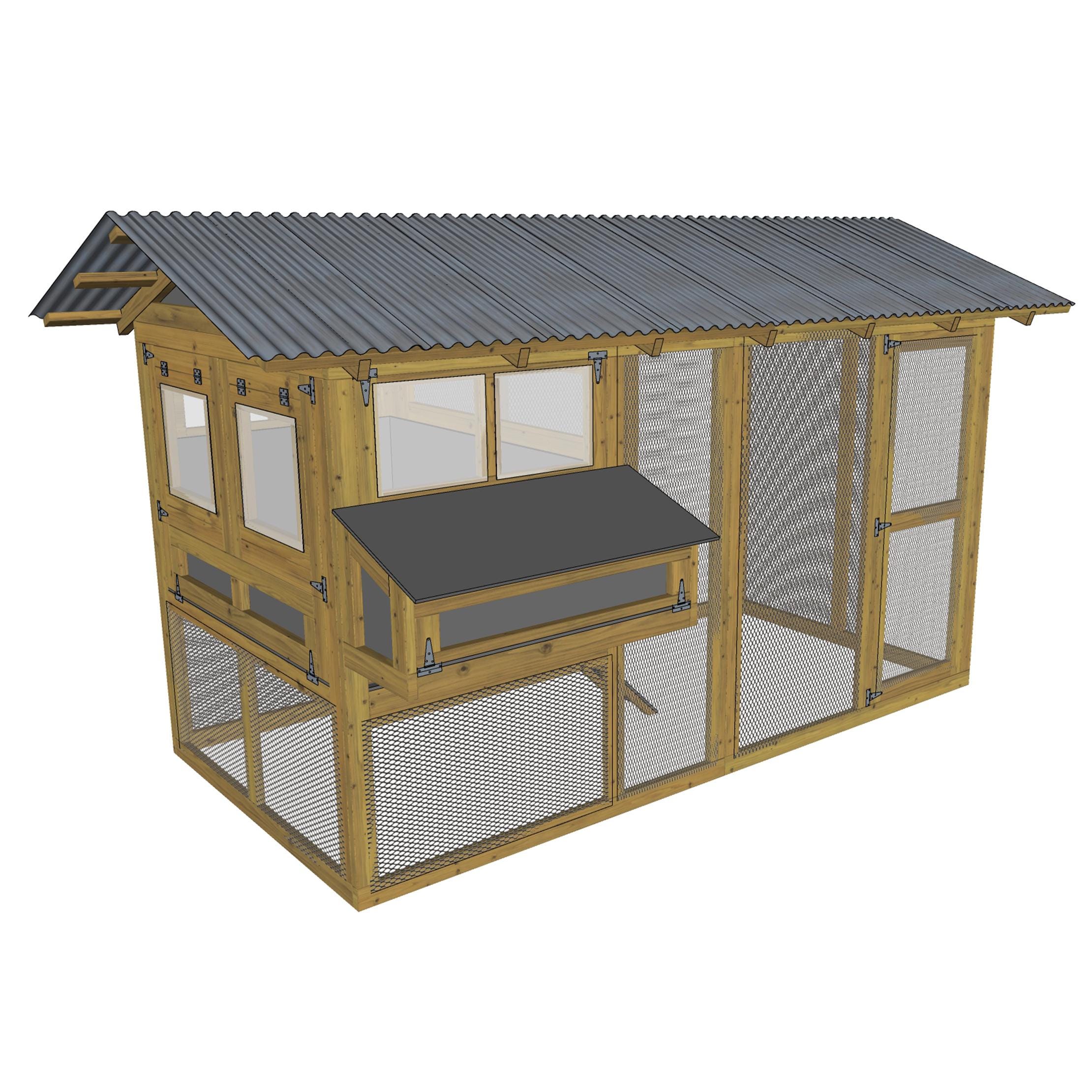 6 X 12 Chicken Coop Plans - Diy Chicken Coop With Run Plans - Built ...