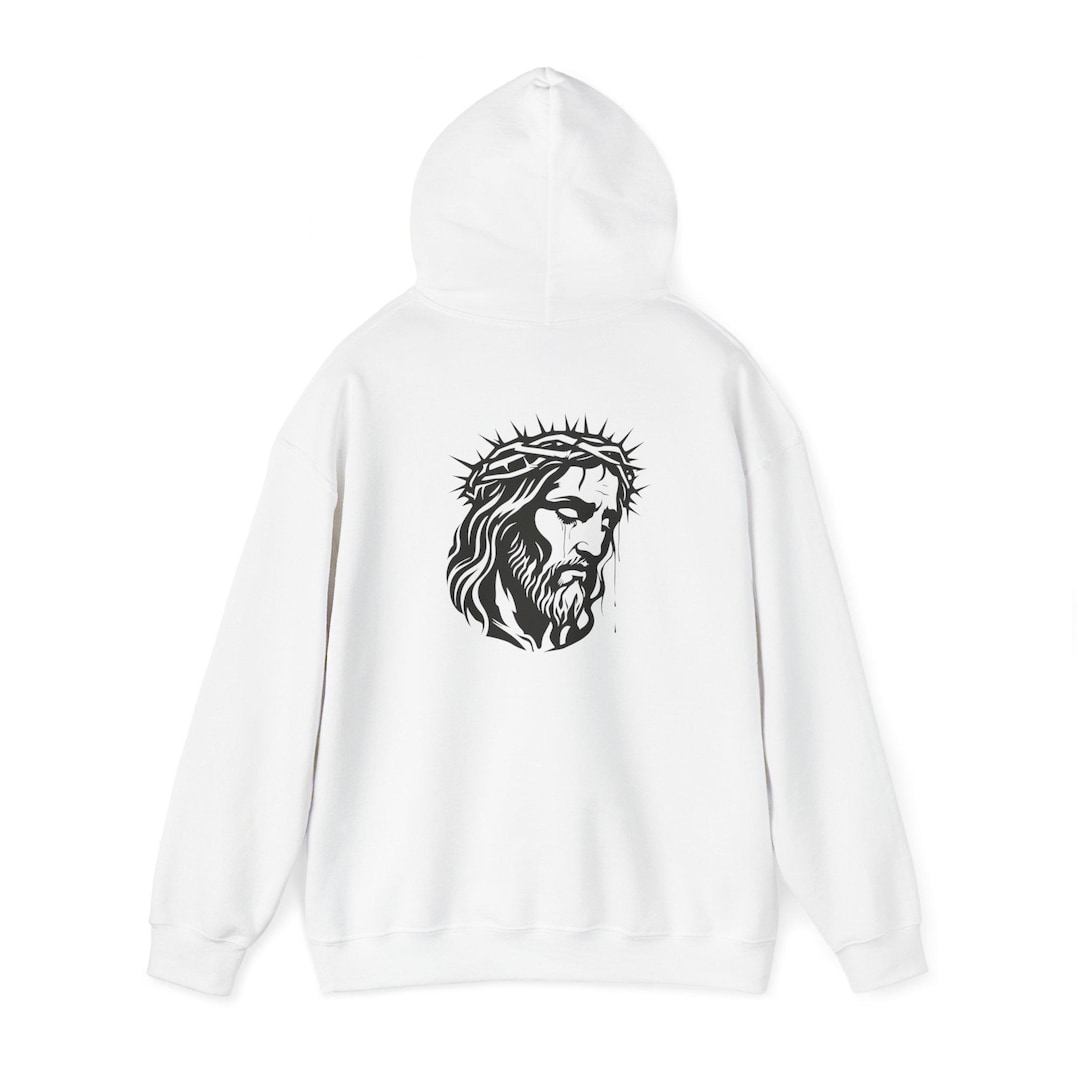 Christian Jesus Crown of Thorns Hoodie Sweatshirt Religious Faith ...