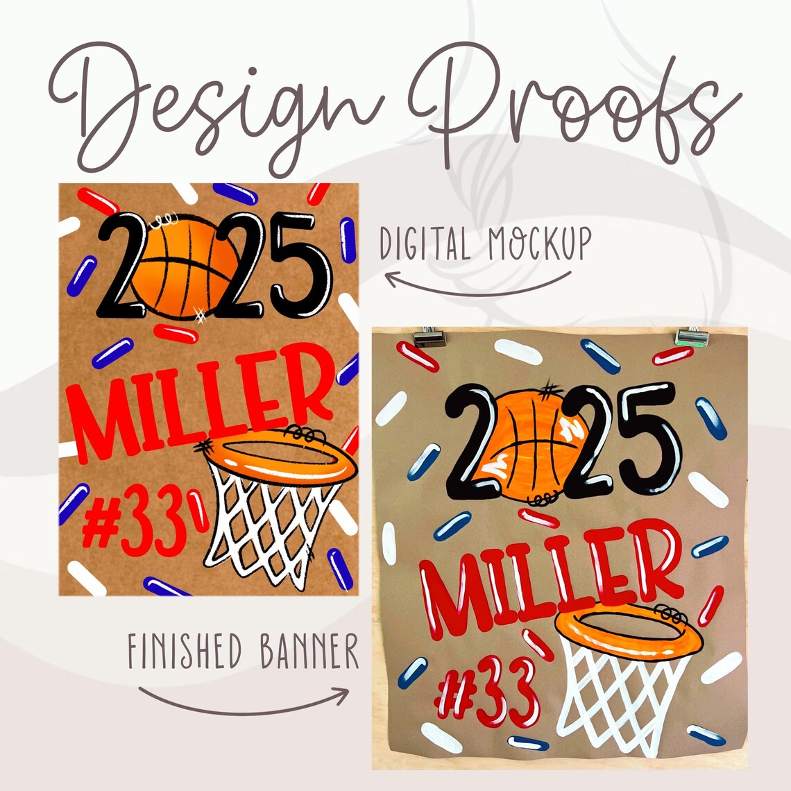 Custom Senior Night Player Poster, Hand Painted Banner, Senior Night ...