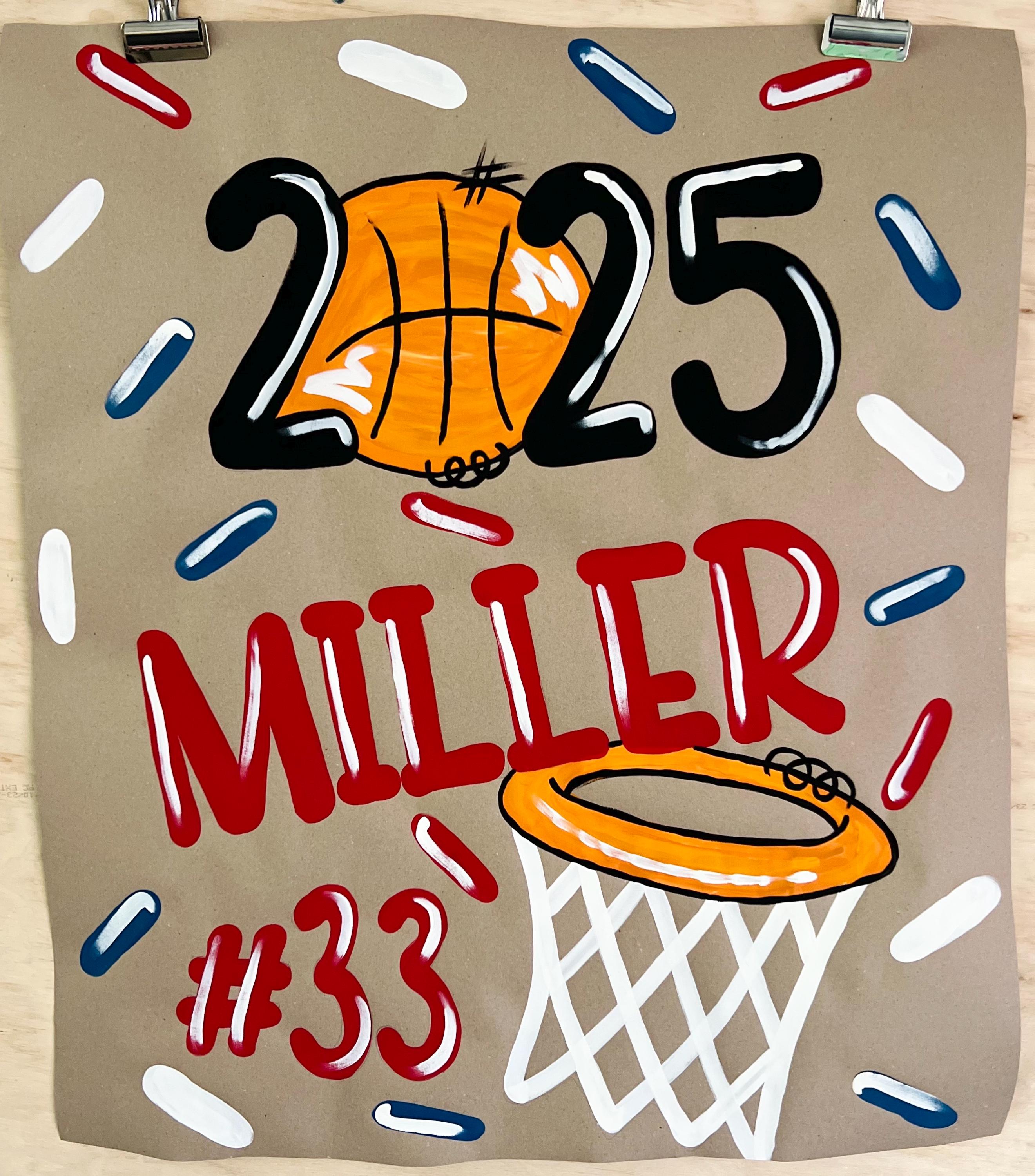 Custom Senior Night Player Poster, Hand Painted Banner, Senior Night ...