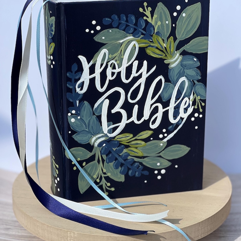 Hand Painted Bible - Etsy