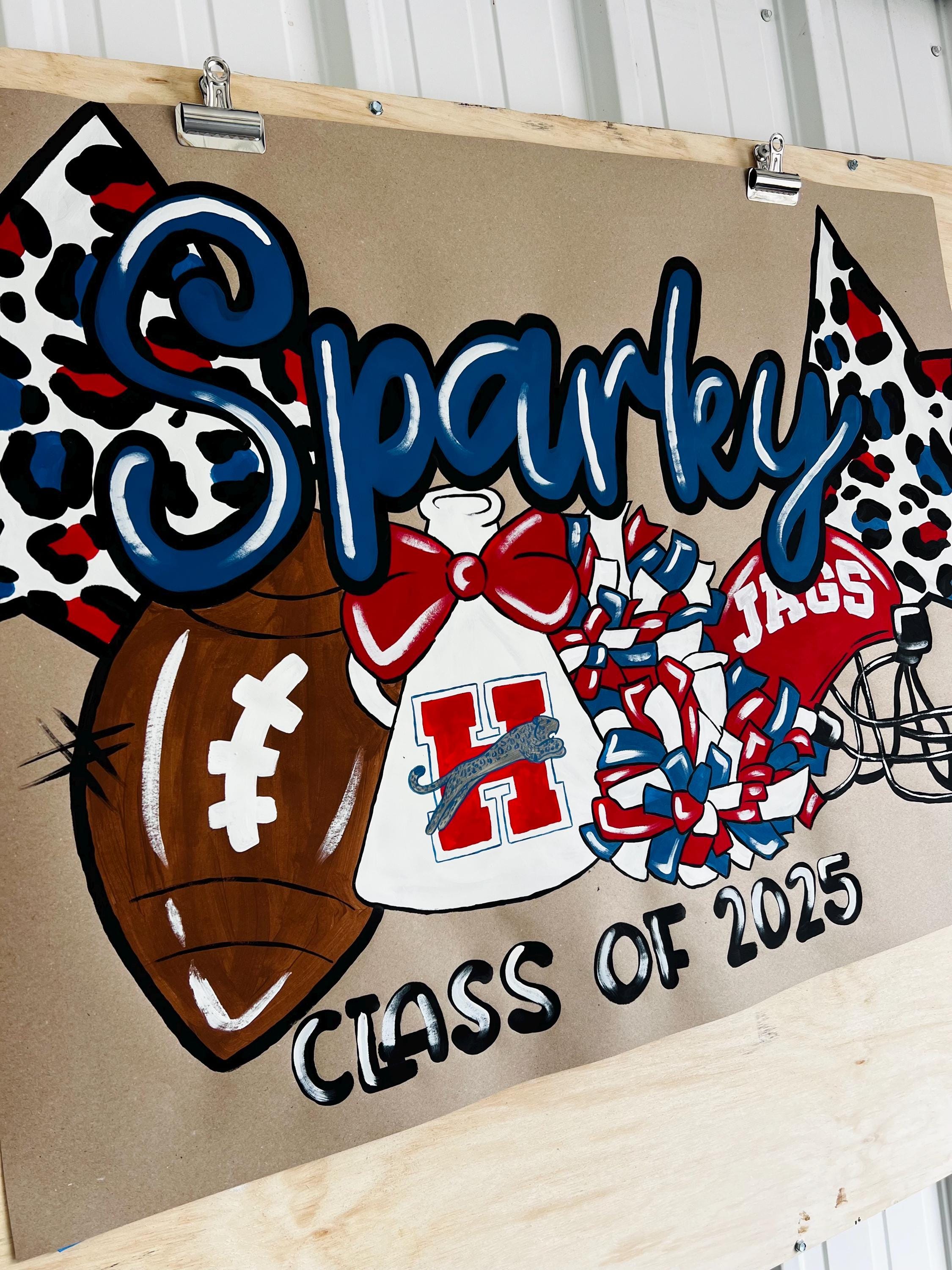 Custom School Cheer Spirit Banner, Cheerleading Banner, School Spirit ...