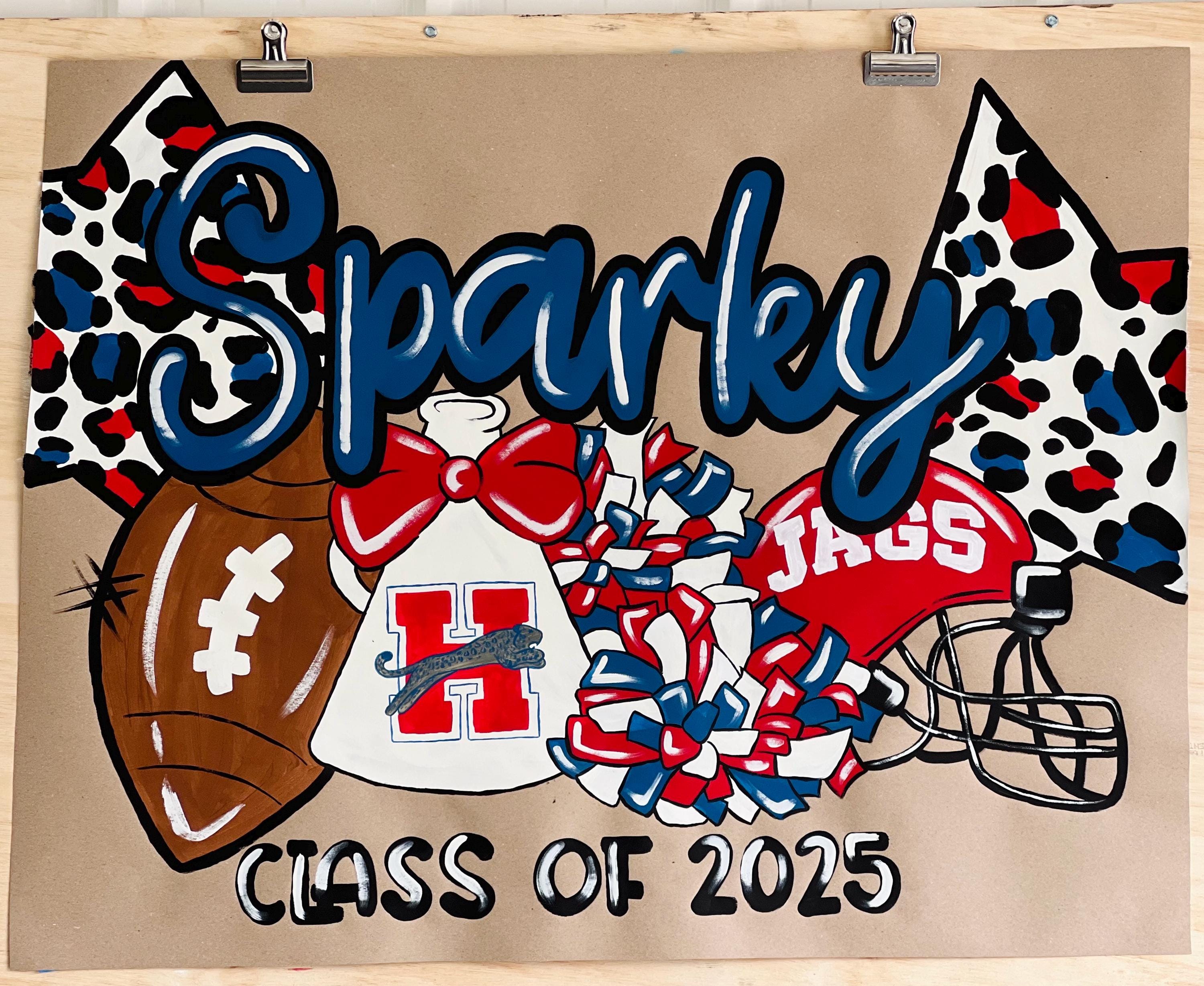 Custom School Cheer Spirit Banner, Cheerleading Banner, School Spirit ...