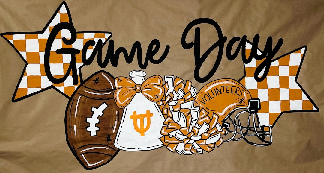 Custom Sports Game Day Banner, Hand Painted Banner, Football Party ...