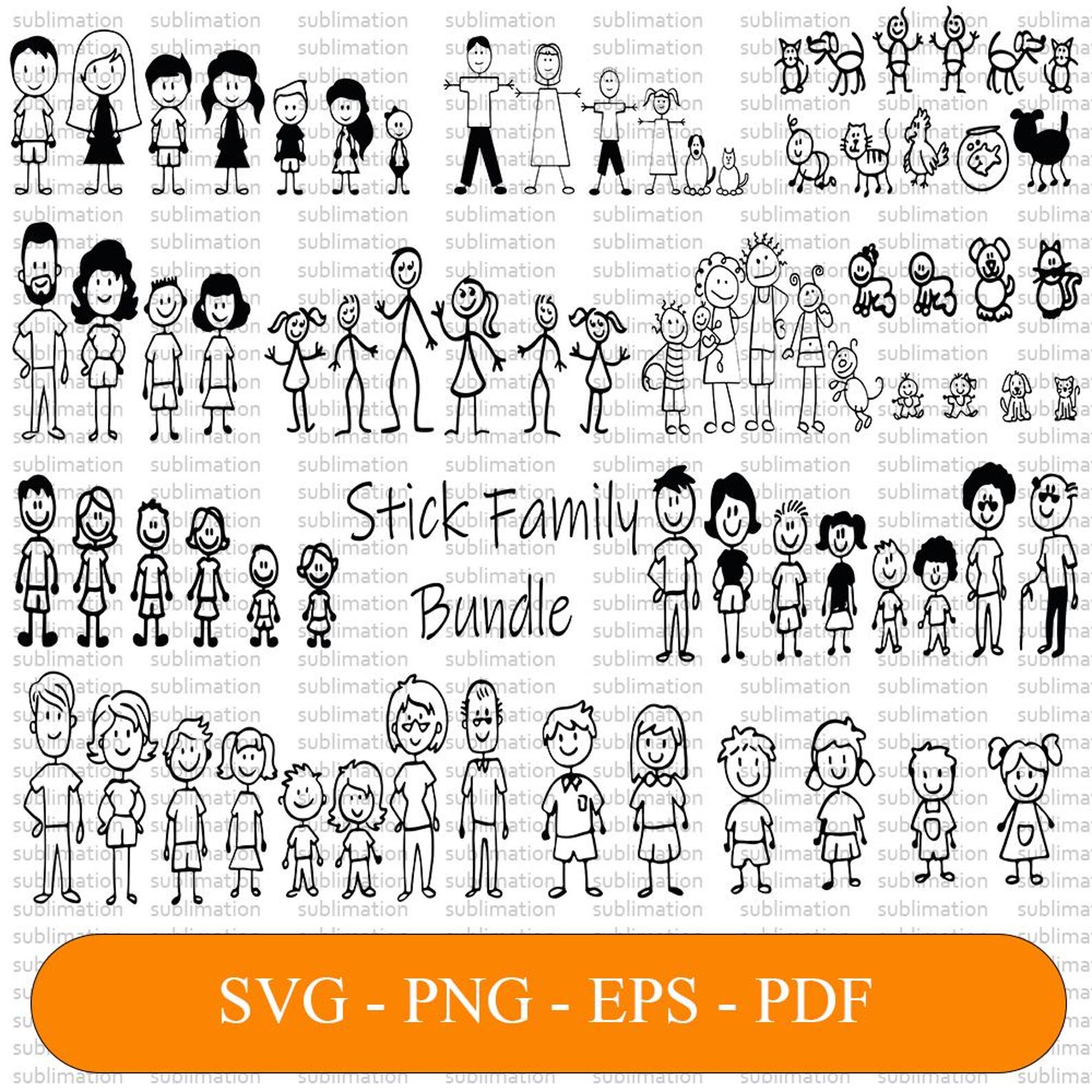 Bundle famille SVG, fichier de coupe vectorielle, signe de la famille ...